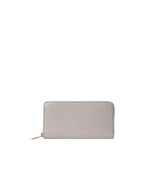 Gucci Zip Around Wallet With Lettering - Grey
