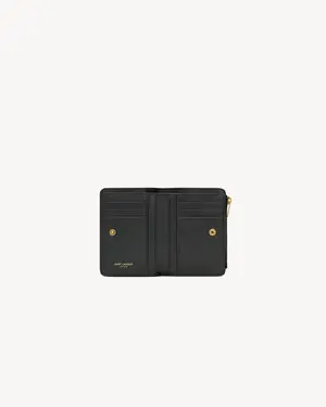 Saint Laurent Niki Bi-fold Wallet In Vintage Leather