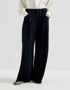 Brunello Cucinelli Cotton And Silk Interlock Track Trousers