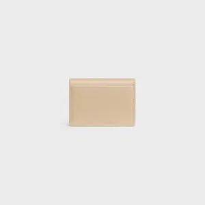 Celine Card Holder With Flap Triomphe In Shiny Calfskin