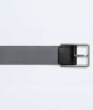 Bottega Veneta Intrecciato Leather Belt - Black/thunder Gray