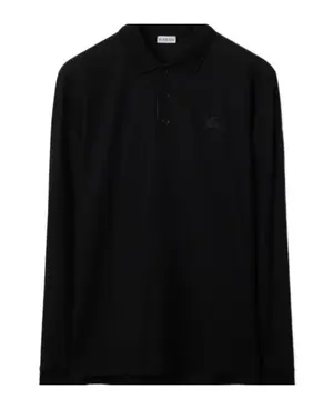 Burberry Long-sleeve Polo Shirt - Black