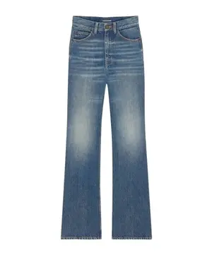 Saint Laurent Clyde High-rise Straight Jeans - Blue