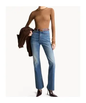 Saint Laurent Clyde High-rise Straight Jeans