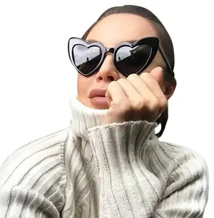 Saint Laurent Heart-shaped Logo Sunglasses