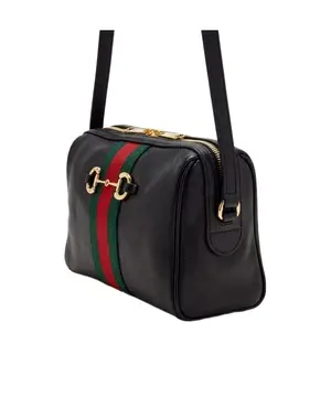 Gucci Horsebit Web Small Camera Bag - Black