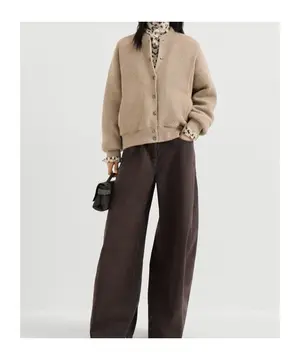 Brunello Cucinelli Cashmere Rib-knit Bomber Jacket - Nude