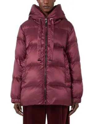 Max Mara Seia Zip-up Down Jacket - Red