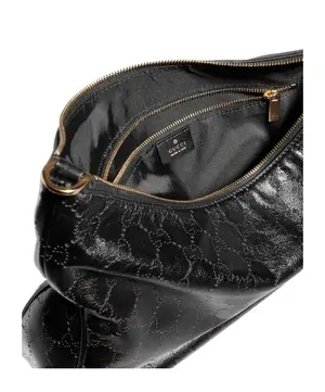 Gucci Lady Lunetta Chain Medium Shoulder Bag - Black
