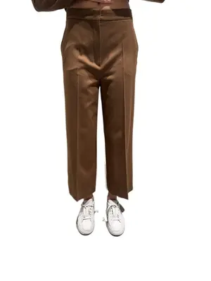 Max Mara Pleated Casual Pants - Chestnut