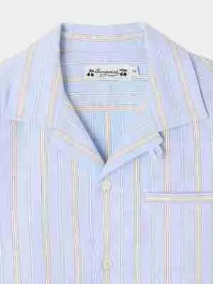 Bonpoint Mael Organic Cotton Striped Shirt