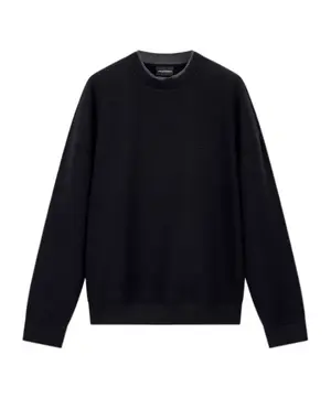 Emporio Armani Double Jersey Sweatshirt With Eagle Embroidery