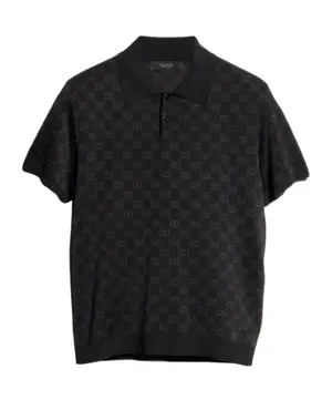 Gucci Viscose Gg Jacquard Polo Shirt