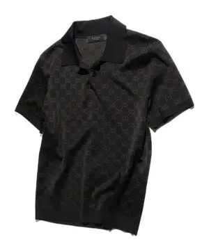 Gucci Viscose Gg Jacquard Polo Shirt