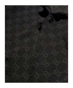 Gucci Viscose Gg Jacquard Polo Shirt