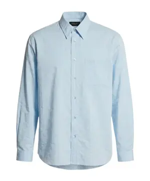 Gucci Striped Technical Cotton Shirt - Light Blue