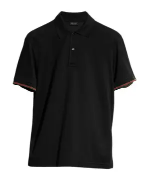 Gucci Silk Jersey Polo Shirt With Web