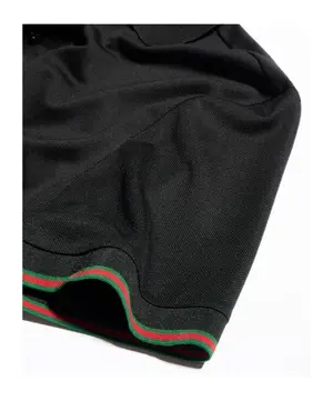Gucci Silk Jersey Polo Shirt With Web