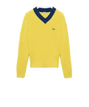 Loewe Logo-embroidered Sweater - Yellow/blue