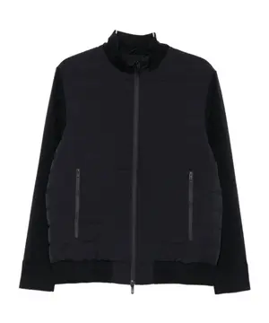 Emporio Armani Quilted Panel-sleeve Jacket - Black
