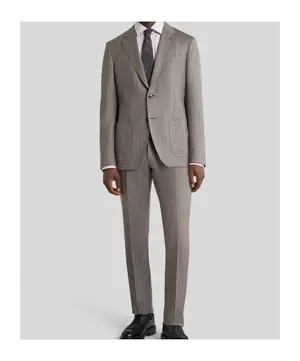 Etro Single-breasted Wool Suit With Chevron Stripes