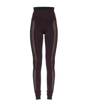 Attico Elastic-waist Leggings - Wine Red