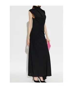 Attico Draped Scarf-back Dress