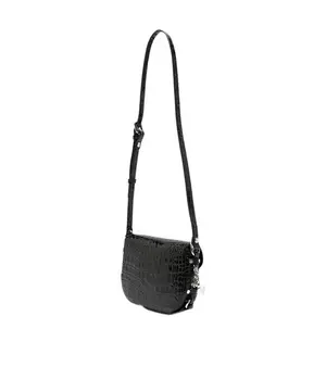 VIVIENNE WESTWOOD Hunter Flap Croc-embossed Mini Crossbody Bag