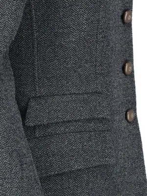 Giorgio Armani Slim-fit Blazer In Herringbone Effect Jersey - Grey