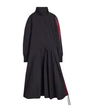 Y3 Logo-print Zip-fastening Midi Dress - Black