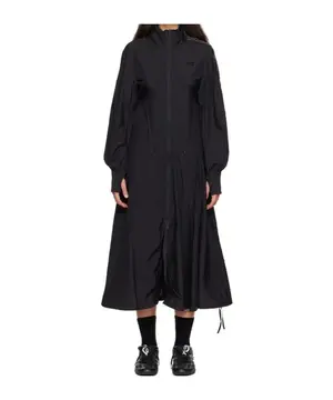 Y3 Logo-print Zip-fastening Midi Dress