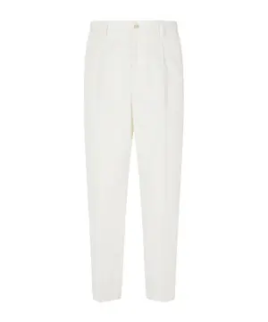 Eleventy Casual Pants With Belt Loops - White