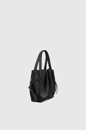Yuzefi Scallop Mini Tote Pebble Grained Leather