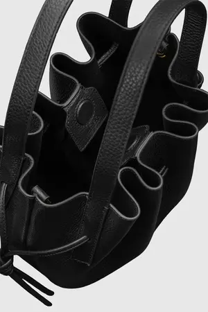Yuzefi Scallop Mini Tote Pebble Grained Leather