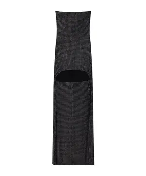 Alexander Wang Crystal-embellished High-low Asymmetric Dress - Black