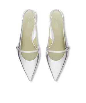 Tory Burch Double T Metallic Pointed-toe Pumps