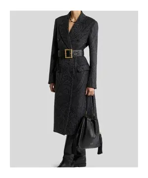 Etro Paisley Double-breasted Jacquard Coat