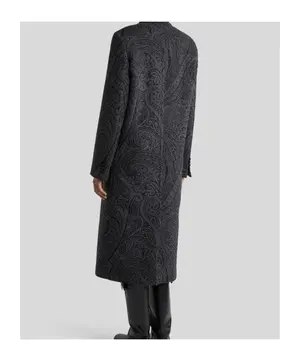 Etro Paisley Double-breasted Jacquard Coat