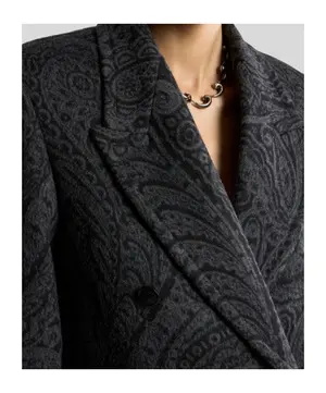Etro Paisley Double-breasted Jacquard Coat