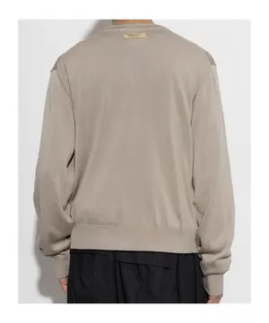 Jacquemus V-neck Long-sleeved Knit Top