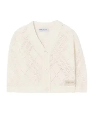 Burberry Cashmere Knit Cardigan And Trouser Set