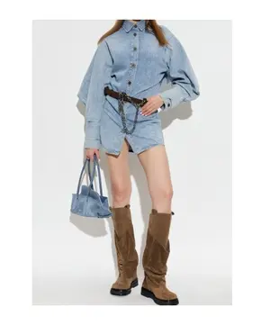 Attico Denim Skirt
