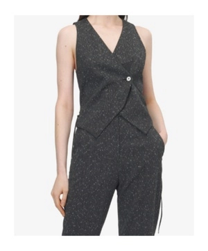 Alexander McQueen Lace-detailed Glittered Vest