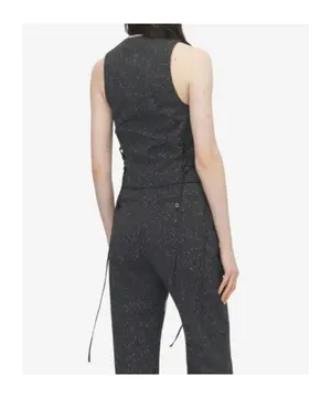 Alexander McQueen Lace-detailed Glittered Vest