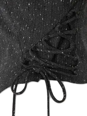 Alexander McQueen Lace-detailed Glittered Vest - Grey