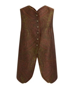 Etro Wool-blend Jacquard Waistcoat With Paisley Motif - Green