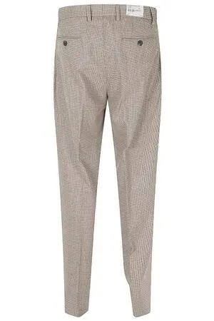 Eleventy Pleated Check Trousers