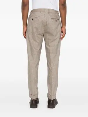 Eleventy Pleated Check Trousers