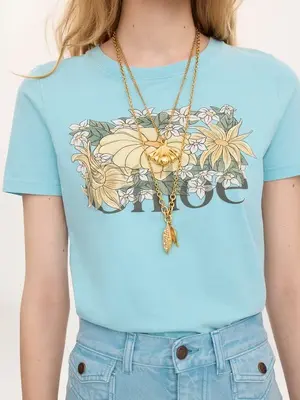 Chloé Floral Logo" T-shirt