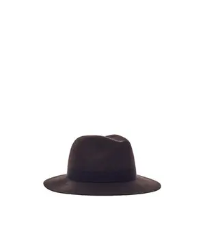Giorgio Armani Classic Felt Hat In Virgin Wool With An Acrylic Sweatband - Brown